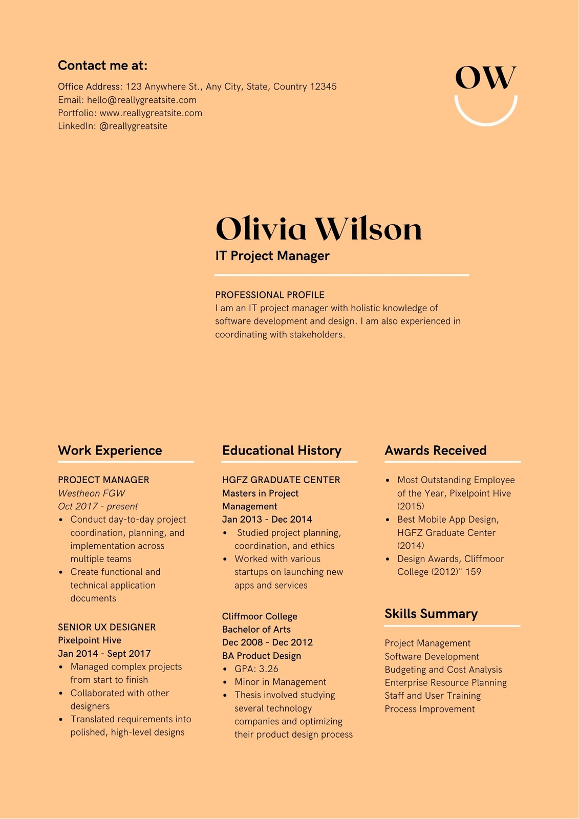 Modern Resume Word