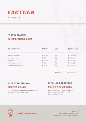 Gratis Online Factuur Maken: Ontwerp Je Eigen Factuur | Canva