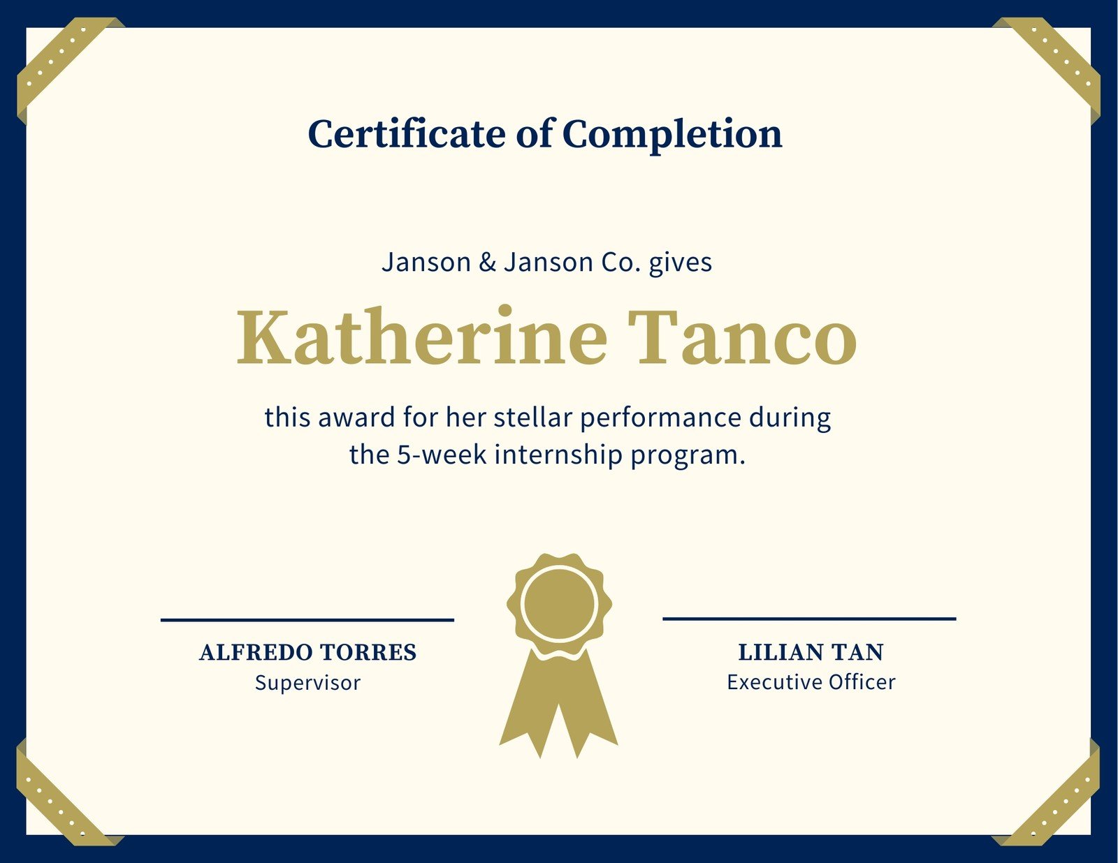 Ojt Certificate Of Completion Template