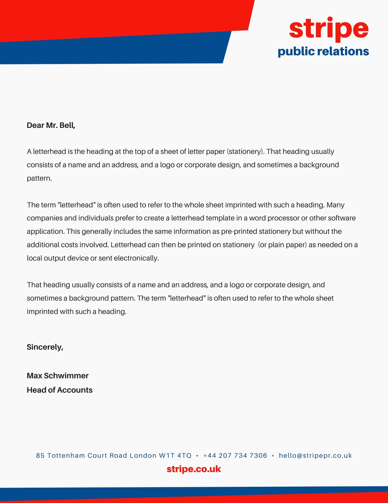 Red And Blue Stripe Logo