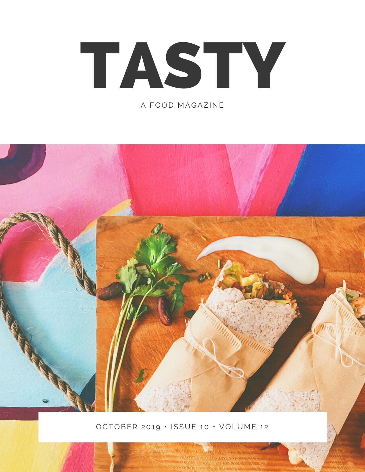 Food Magazine Cover Template