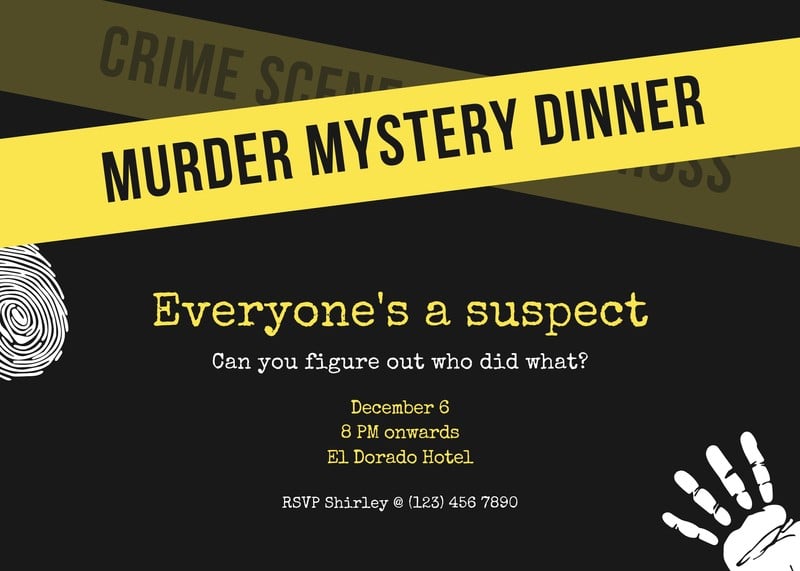 Free and customizable murder mystery templates