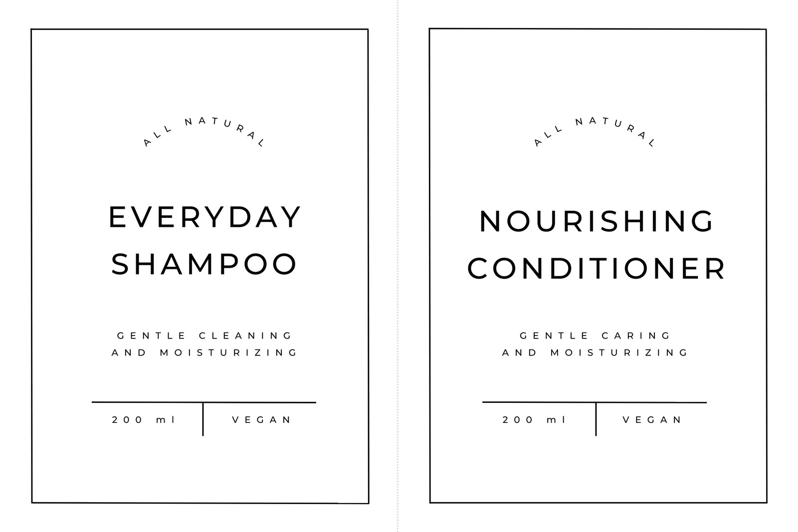 Free and customizable shampoo templates