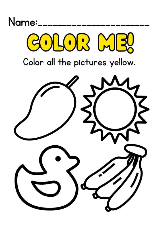 Primary Colors Coloring Page