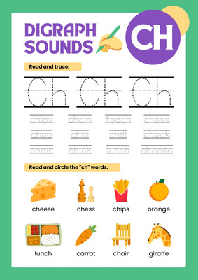 Ch Digraph Worksheets For Kindergarten Ch Or Tch