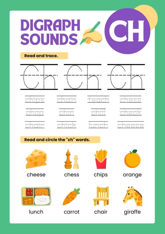 Digraph Worksheet Digraphs Young Learners Lily Gülbahar Canva