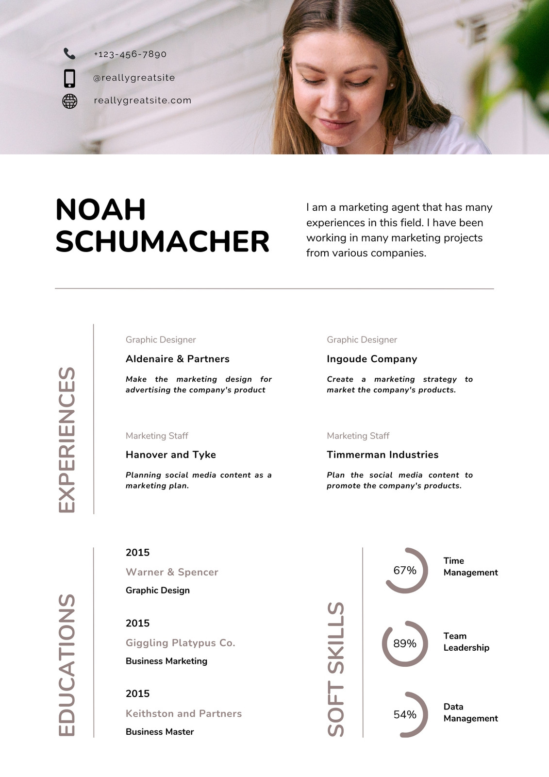 Infographic Resume Canva