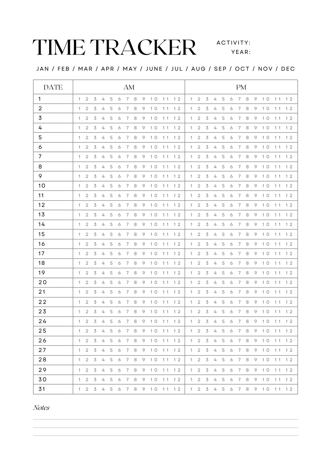 Page 21 - Free and customizable tracker templates