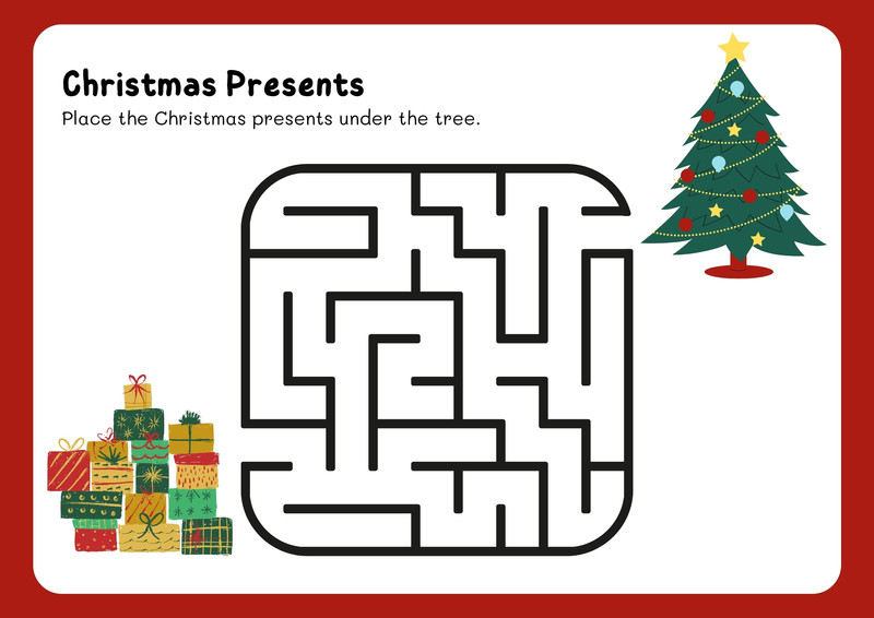 Christmas Presents Worksheet Page 2 Free, Editable Christmas