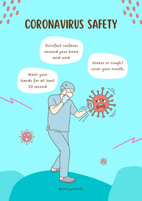 Page 3 - Free, printable, customizable coronavirus poster templates | Canva
