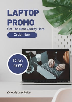 Free printable, customizable laptop poster templates | Canva
