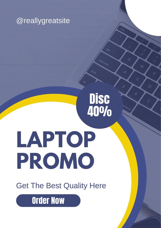 Free printable, customizable laptop poster templates | Canva