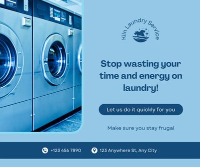 Laundry business promotional - Yossy Made - Canva