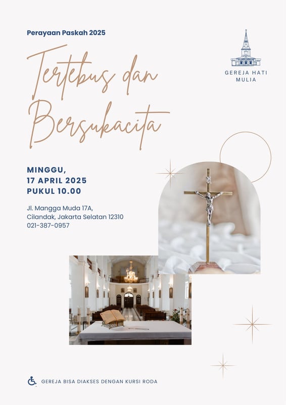 Contoh poster gereja gratis & siap edit | Canva