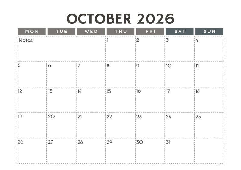 Free and customizable october templates