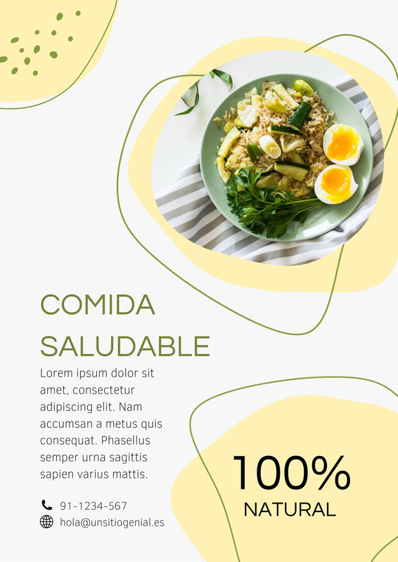 Plantillas comida saludable - Gratis y editables - Canva