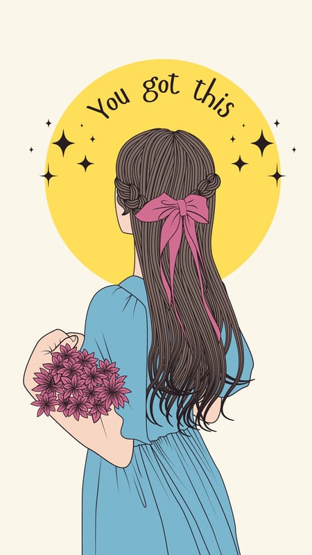 Cartoon Girl Quote