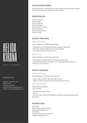 Gratis Contoh CV Perusahaan Keren - Canva
