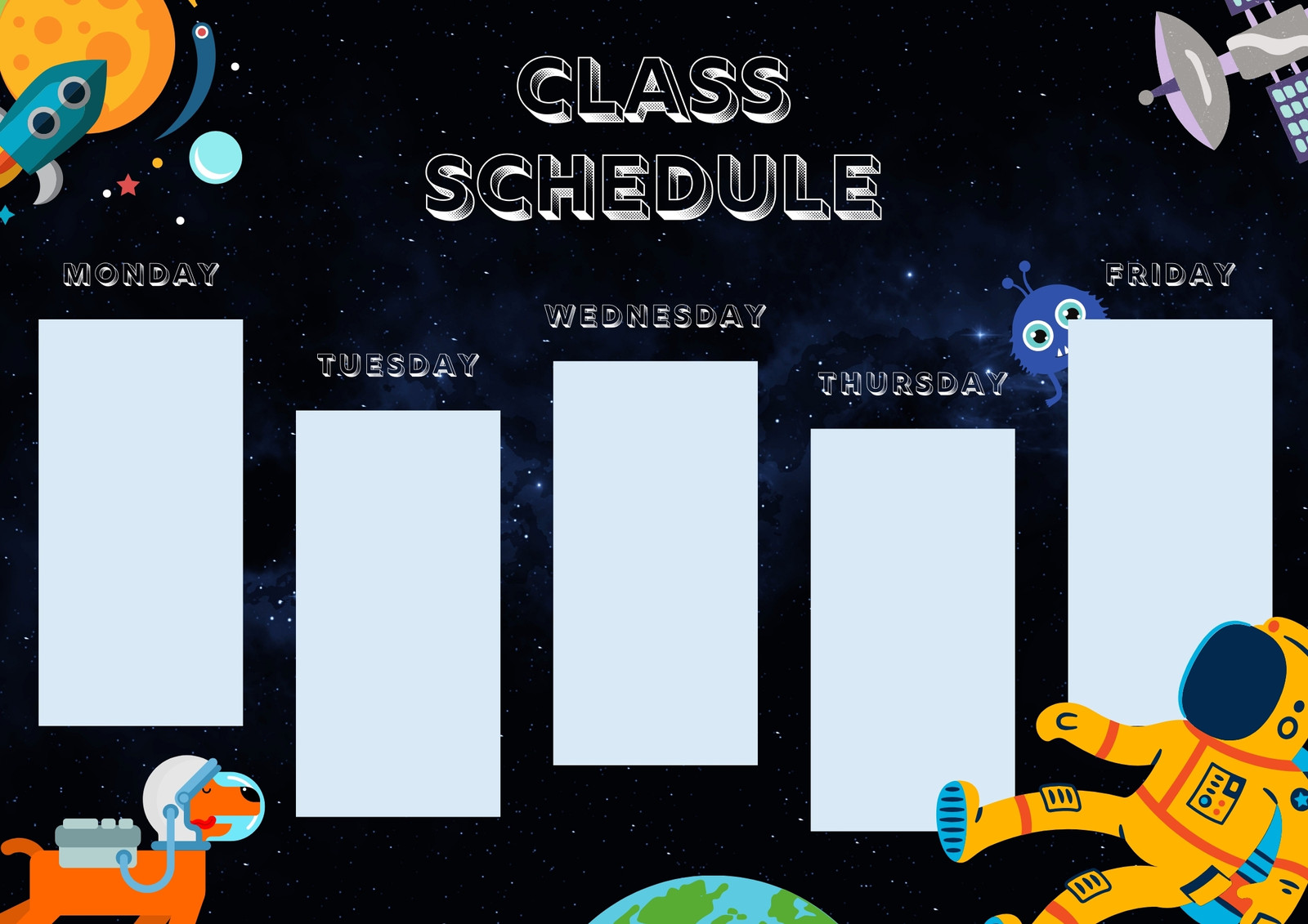 Page 18 - Free and customizable timetable templates | Canva