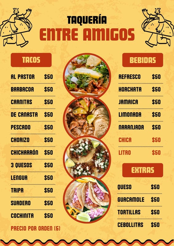 Plantillas carnitas - Gratis y editables - Canva