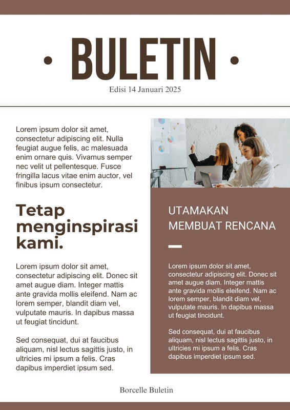 Platform Desain dan Penerbitan Buletin Online Gratis | Canva