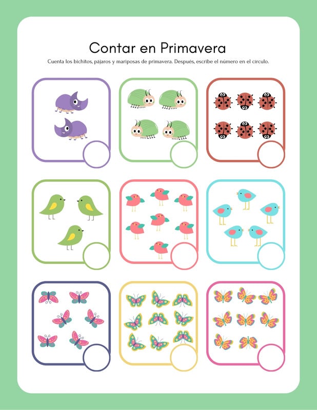 Hojas De Trabajo De Números Y Cantidades