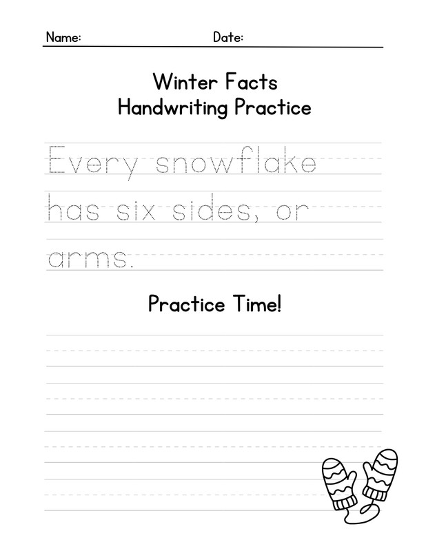 First School Handwriting Practice Worksheets Printable Handwriting