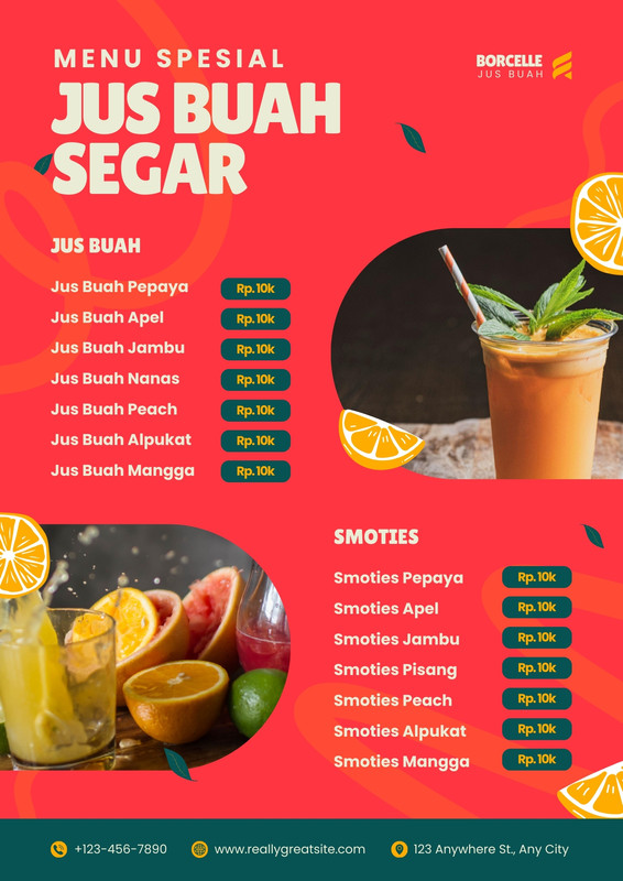 Gratis desain contoh jus - Canva