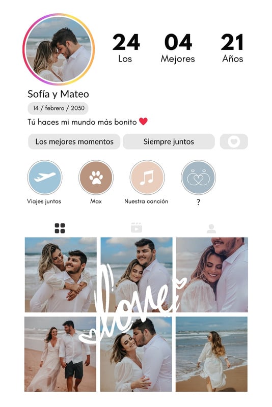 Plantillas personalizables de calendario de novios gratis | Canva