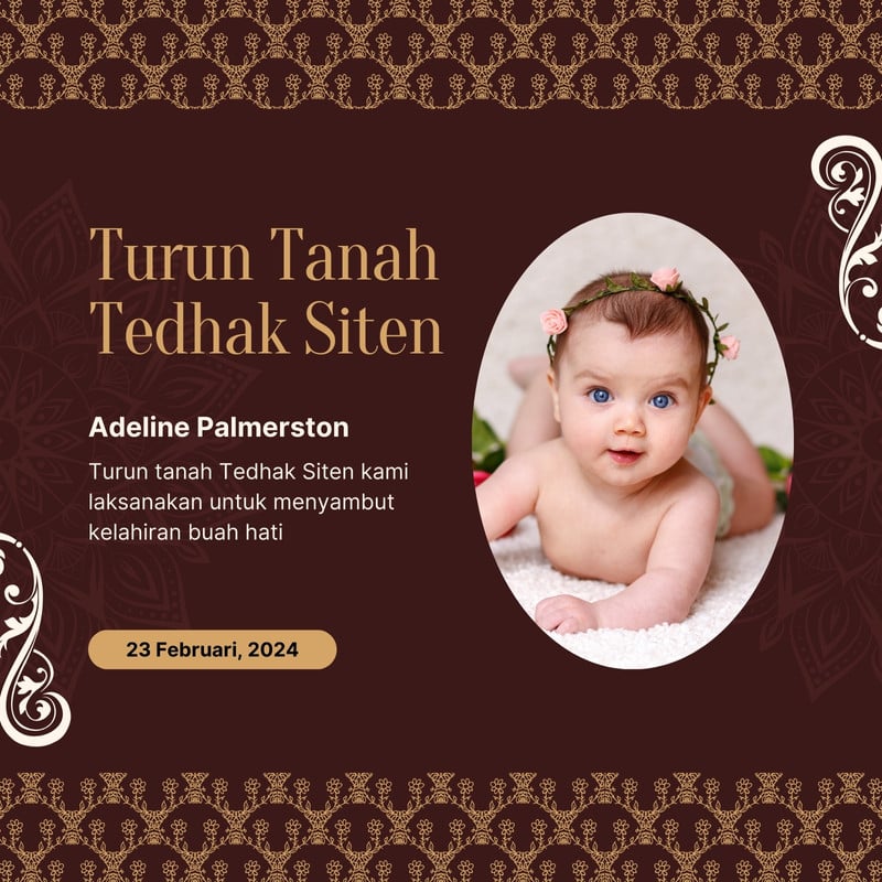Gratis desain contoh tedak siten - Canva