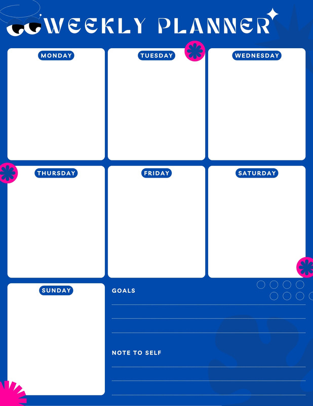 Page 13 - Free, printable, customizable personal planner templates | Canva