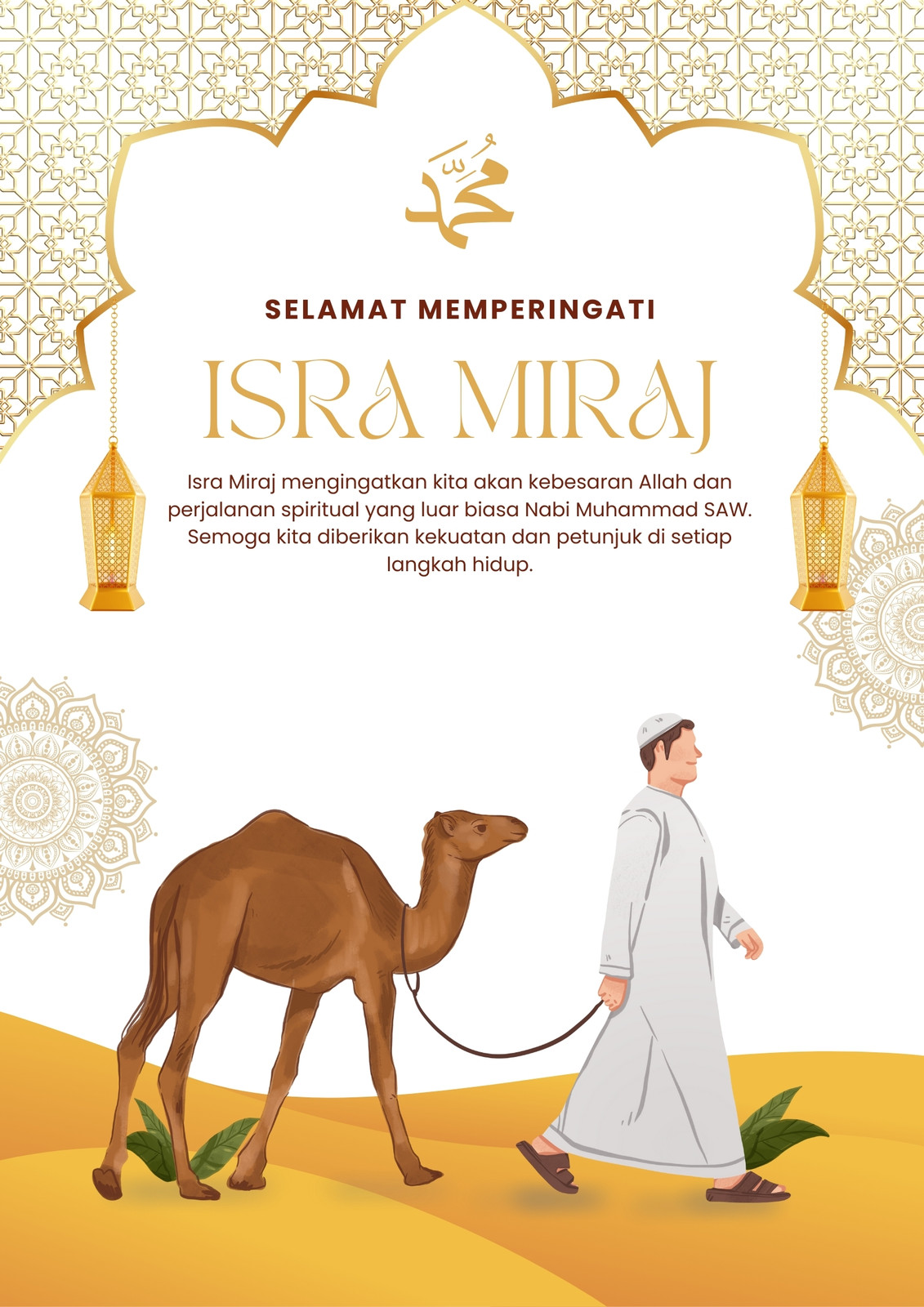 Gratis desain contoh isra miraj - Canva
