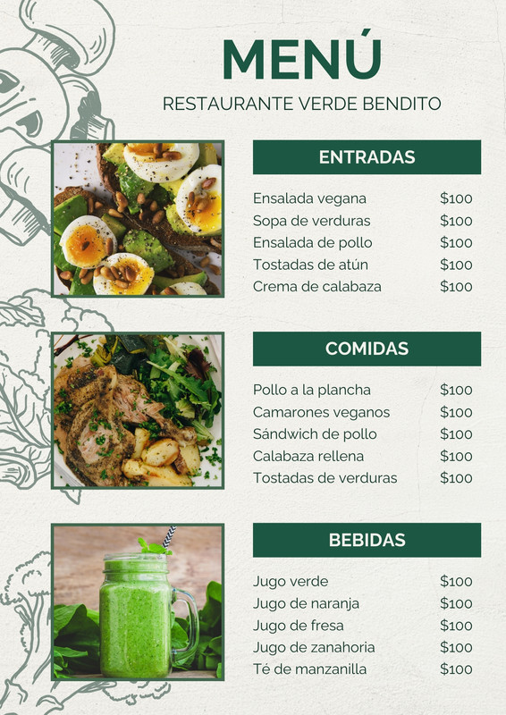 Plantillas comida saludable - Gratis y editables - Canva