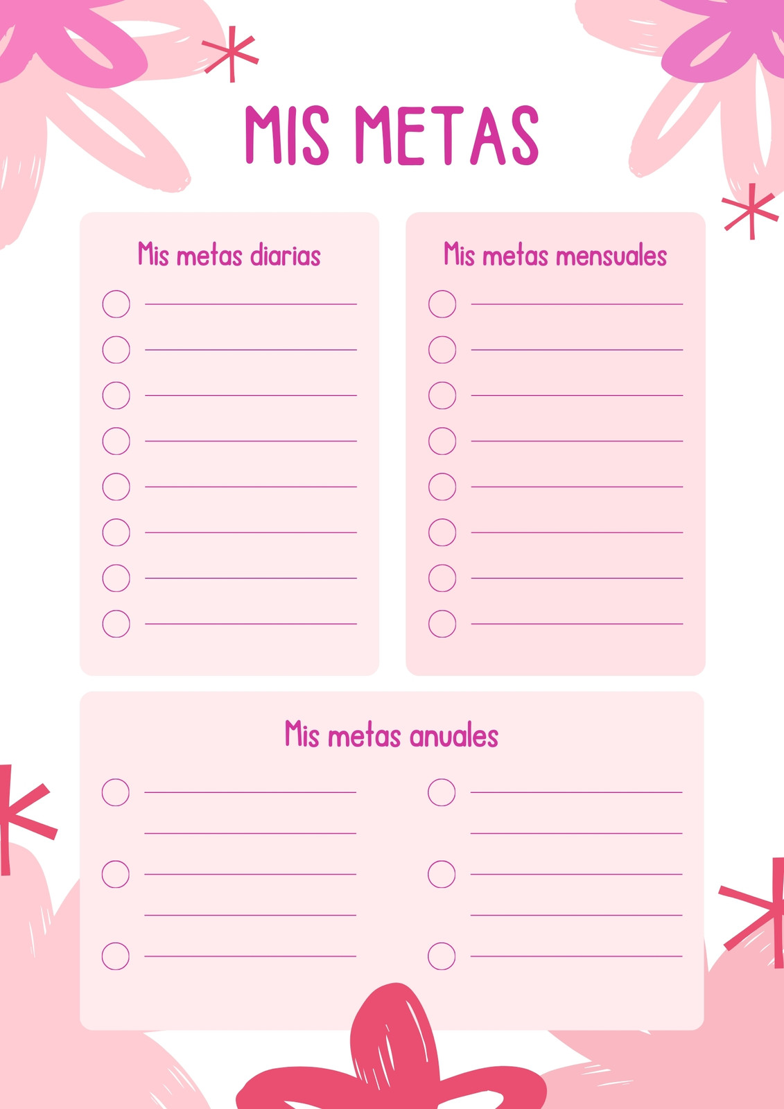 Plantillas de objetivos y metas | Canva