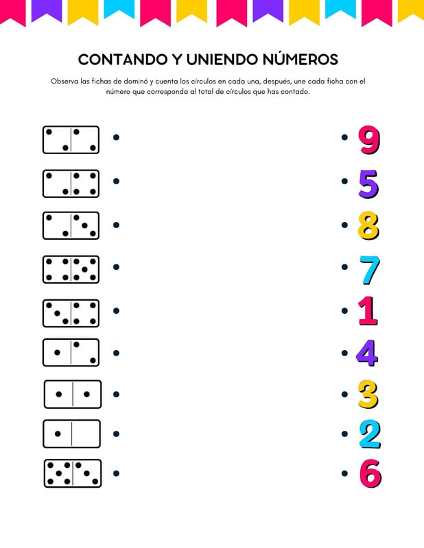 Hojas De Trabajo De Los Números 3 Y 4