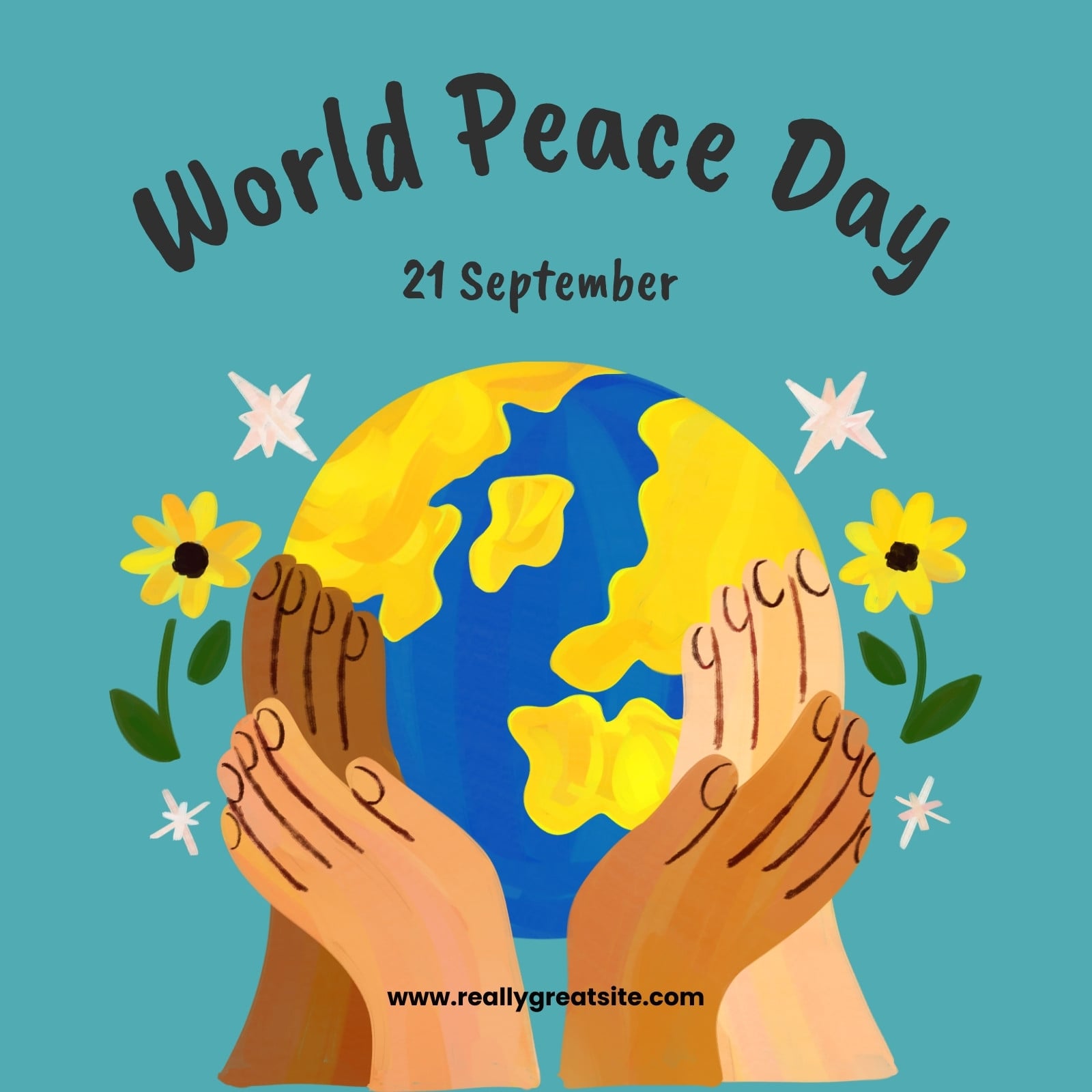 Free and customizable world peace day templates