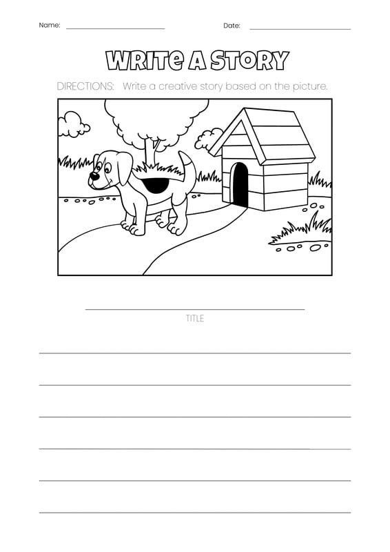 Free custom 1st grade writing worksheet templates | Canva