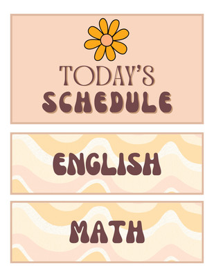 Daily Schedule Subject Labels 2025 Digital Goal Setting + Daily