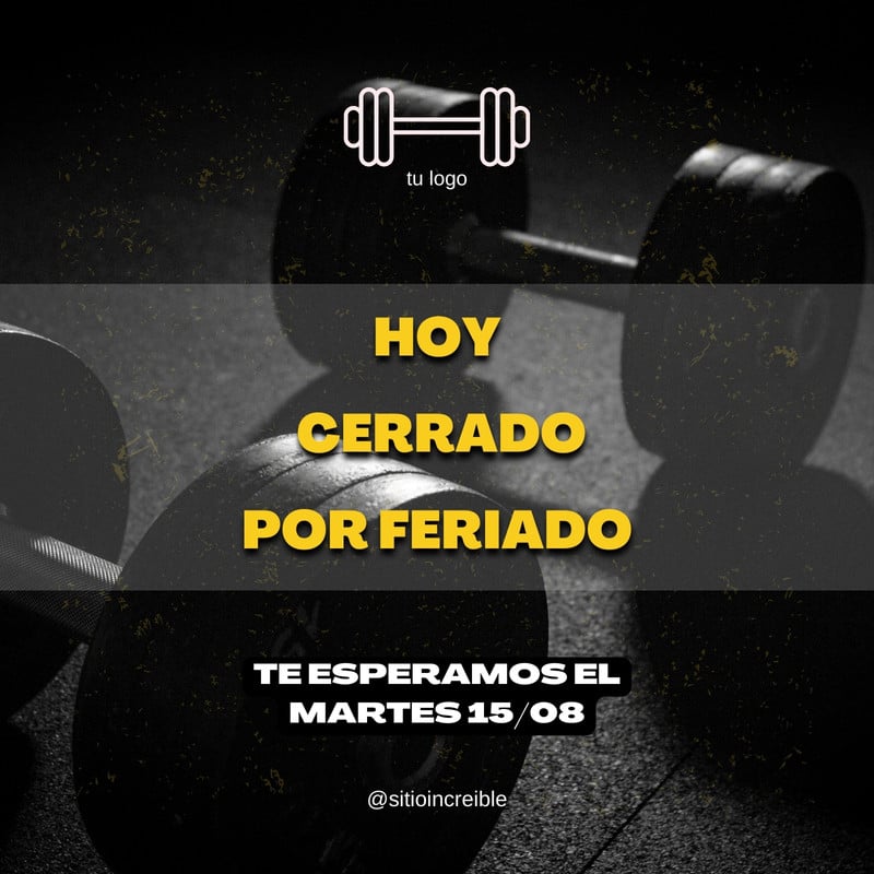 Explorá Plantillas de cerrado por feriado personalizables gratis - Canva