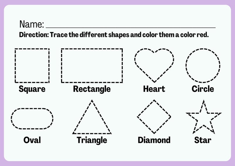 Free and customizable tracing templates
