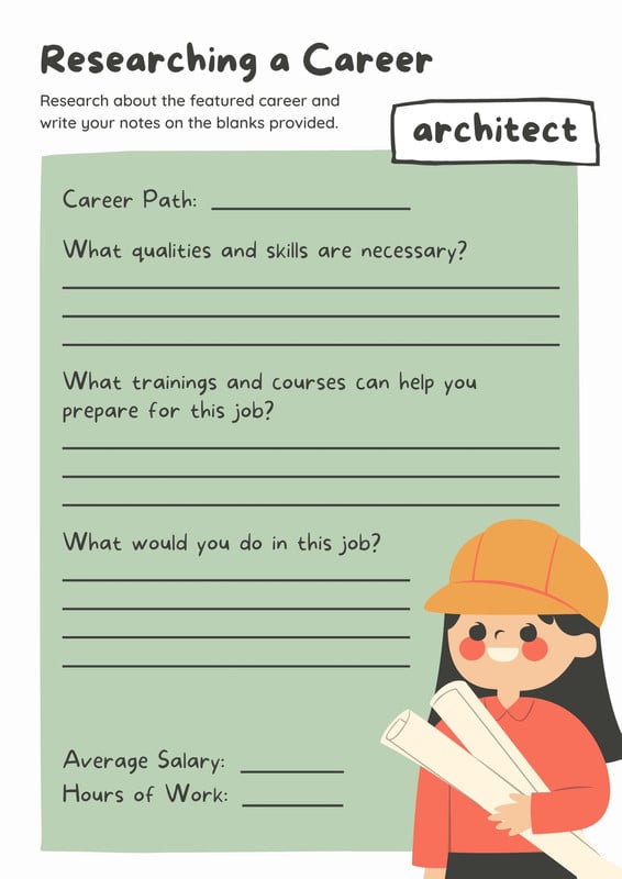 Career Exploration Worksheet Career Exploration Bell Ringer Journal