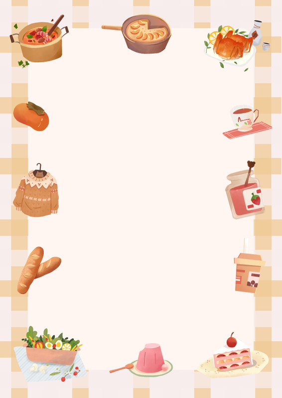 Food Page Border Designs