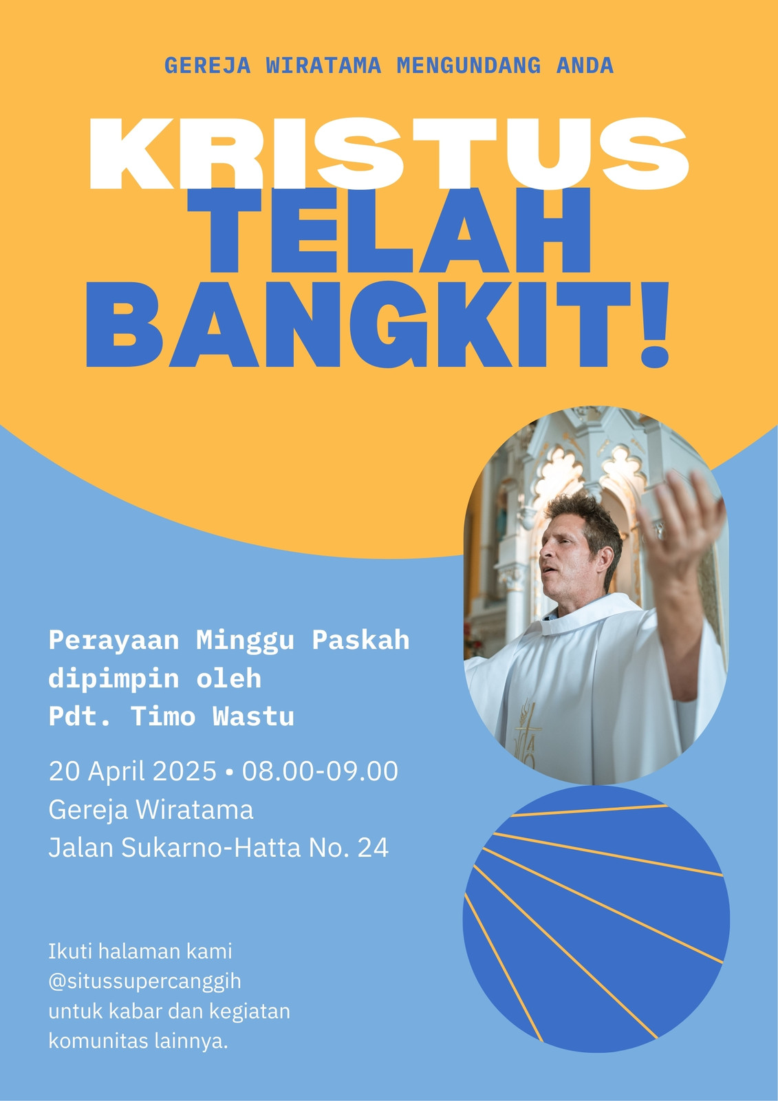 Contoh poster gereja gratis & siap edit | Canva