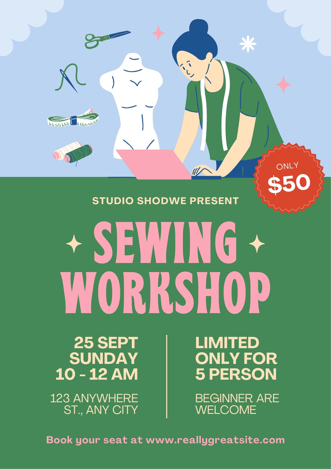 Free and customizable sewing templates