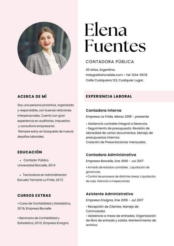 Explorá Plantillas de cv sin experiencia personalizables gratis - Canva