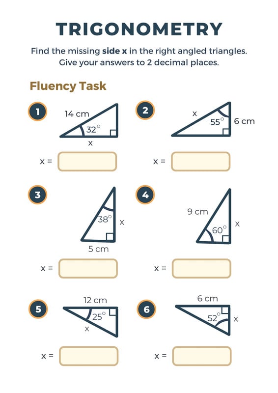 Printable Trigonometry Worksheets Year 10 Trigonometry Worksheets