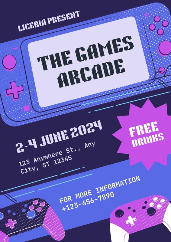 Free and customizable arcade templates