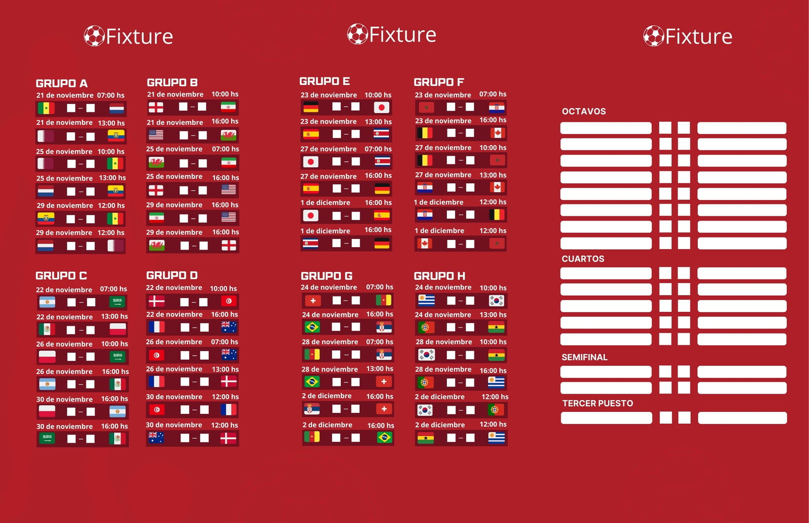 Explorá Plantillas de fixture personalizables gratis - Canva