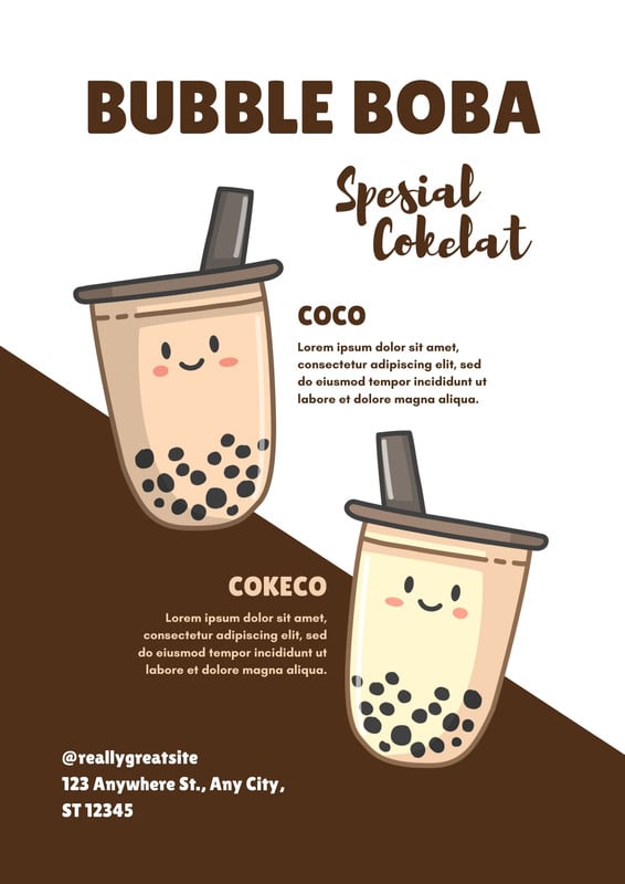 Gratis desain contoh boba - Canva