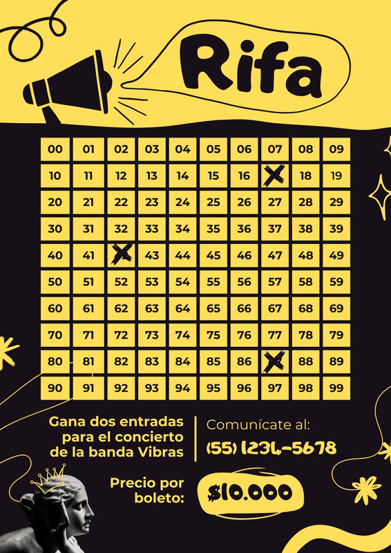 Plantillas rifa - Gratis y editables - Canva